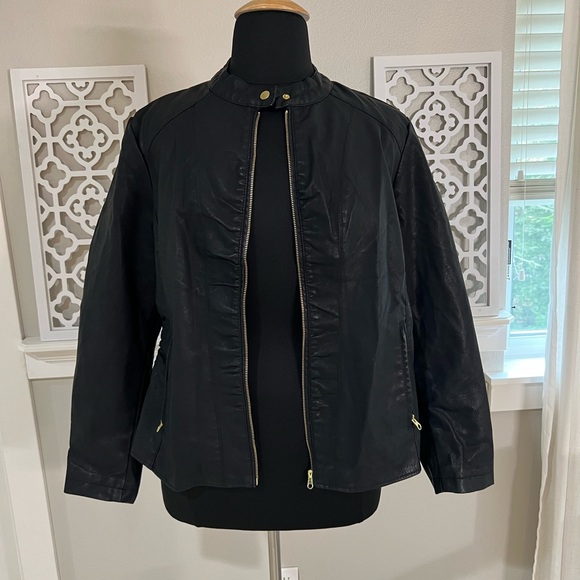 Baccini | Jackets & Coats | Black Leather Jacket | Poshmark